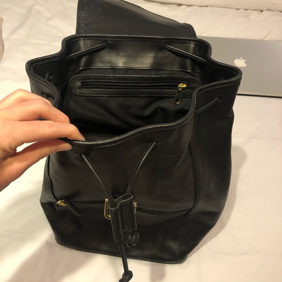 Coach | Bags | Vintage Coach Black Leather Backpack | Poshmark